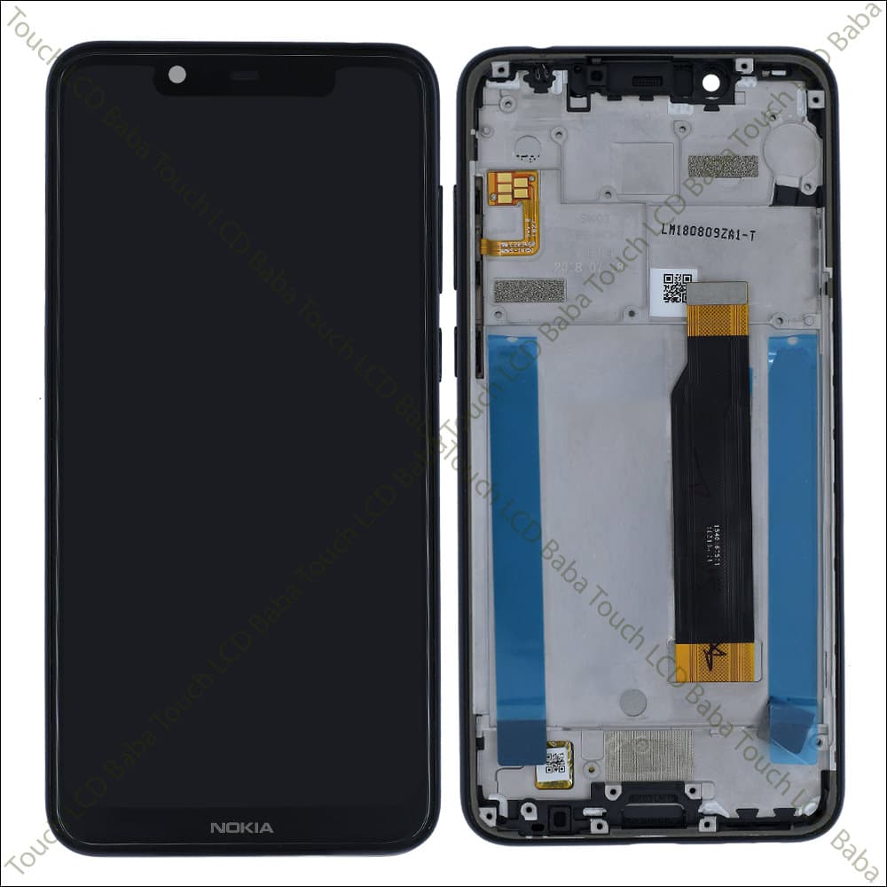 Nokia 5.1 Plus Display and Touch Screen Glass Combo With Frame TA-1102 ...